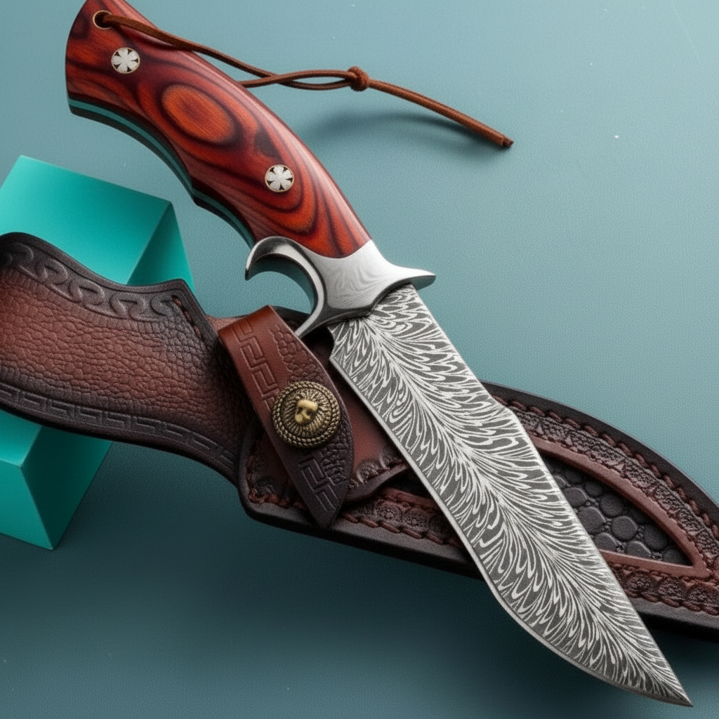 10" Japanese Hand-Forged Full Tang Hunting Knife – EDC Survival Knife ...